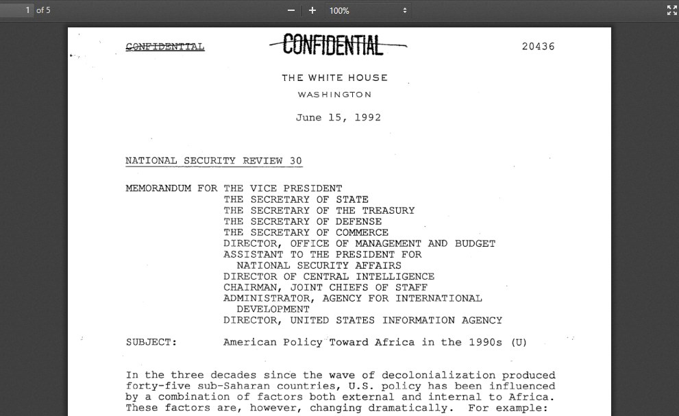 Africa: National Security Review 30: American Policy Toward Africa in ...